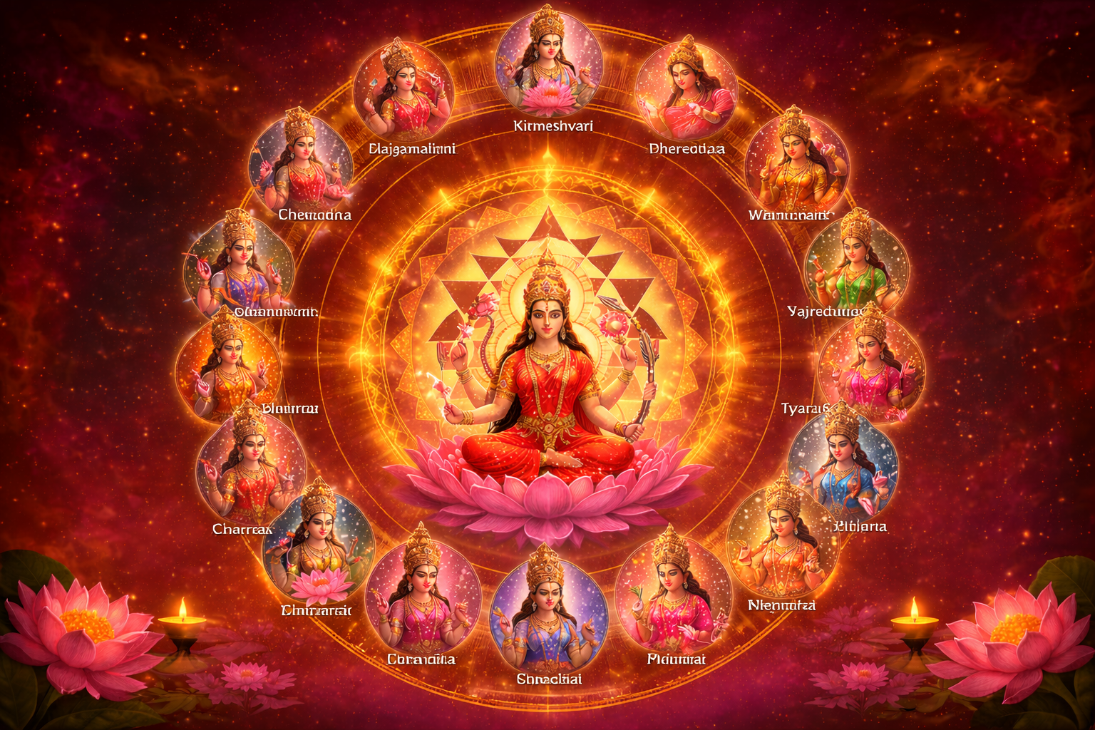 Nitya Devi – 15 Nityas, Names, Significance & Worship Details